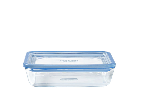 Zero Plastic - Set of 3 storage rectangular glass dish with glass lid ...
